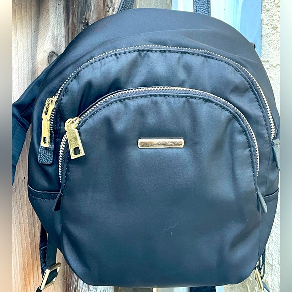 Bags | Mini Nylon Backpack Purse Black | Poshmark
